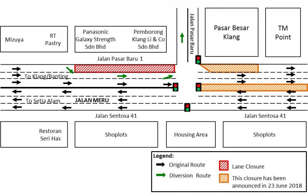 Traffic Notice: Continuation of Traffic Diversions at Jalan Meru and ...
