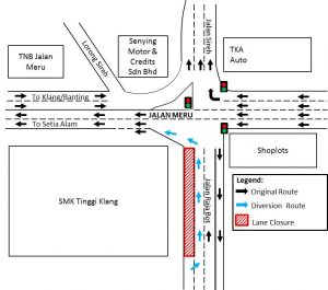 Traffic Notice: Continuation of Traffic Diversions at Jalan Meru and ...