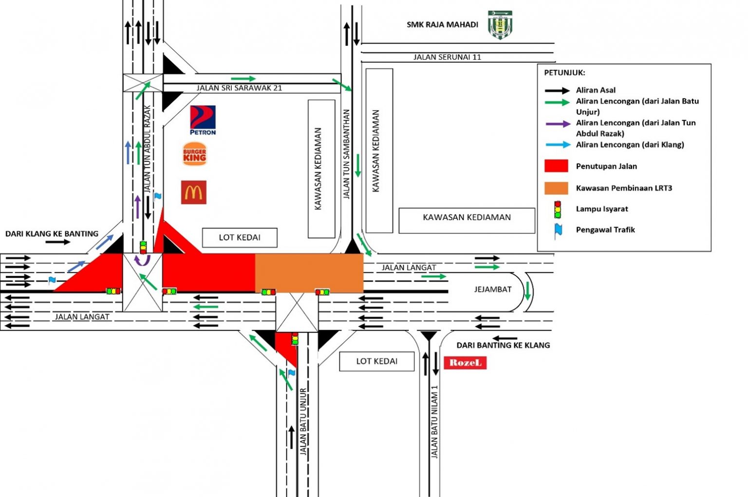 Notis Trafik : Penutupan Jalan dan Lencongan Trafik di Jalan Batu Unjur ...